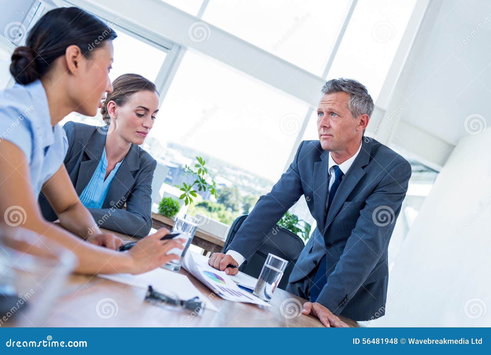Business People Speaking Together during Meeting Stock Photo - Image of ...