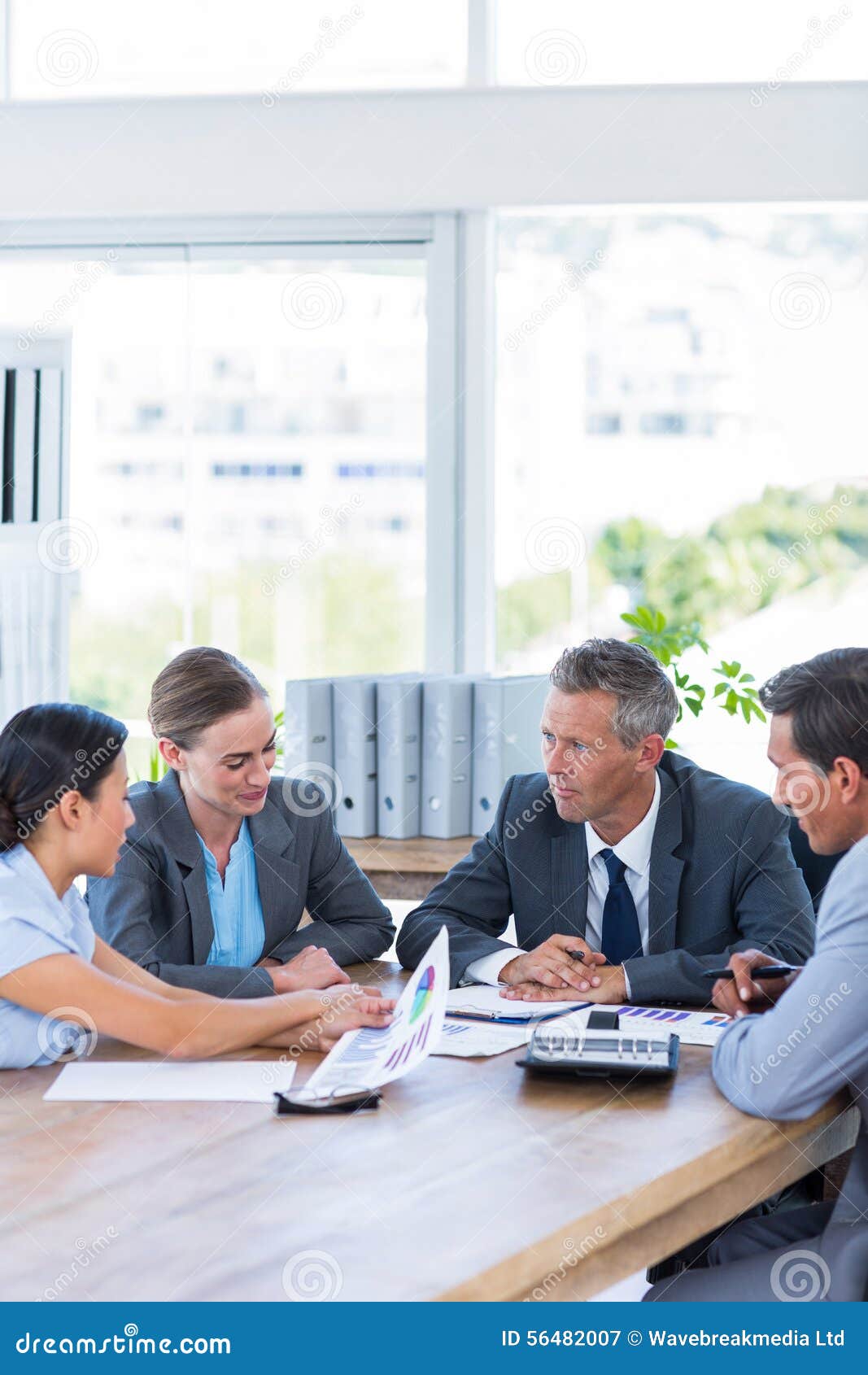 Business People Speaking Together during Meeting Stock Image - Image of ...