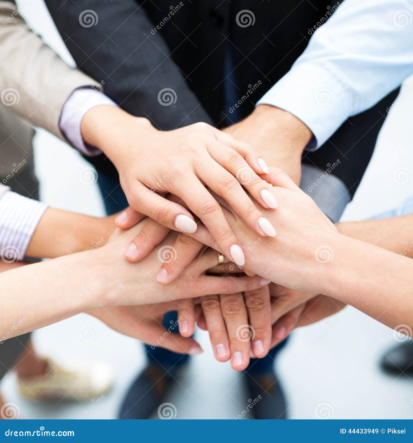 Business People Stacking Hands Stock Image - Image of female, circle ...