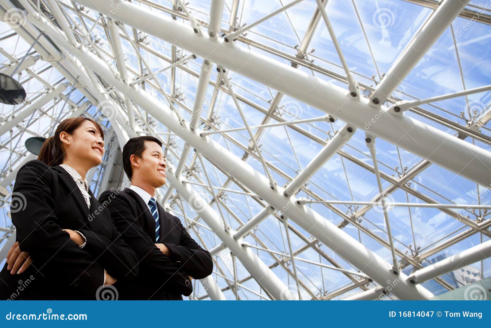 Business People Stand in Modern Office Stock Image - Image of happy ...
