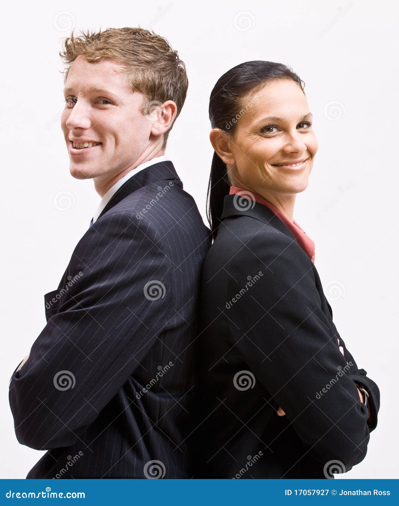 Business People Standing Back To Back Stock Image - Image of european ...