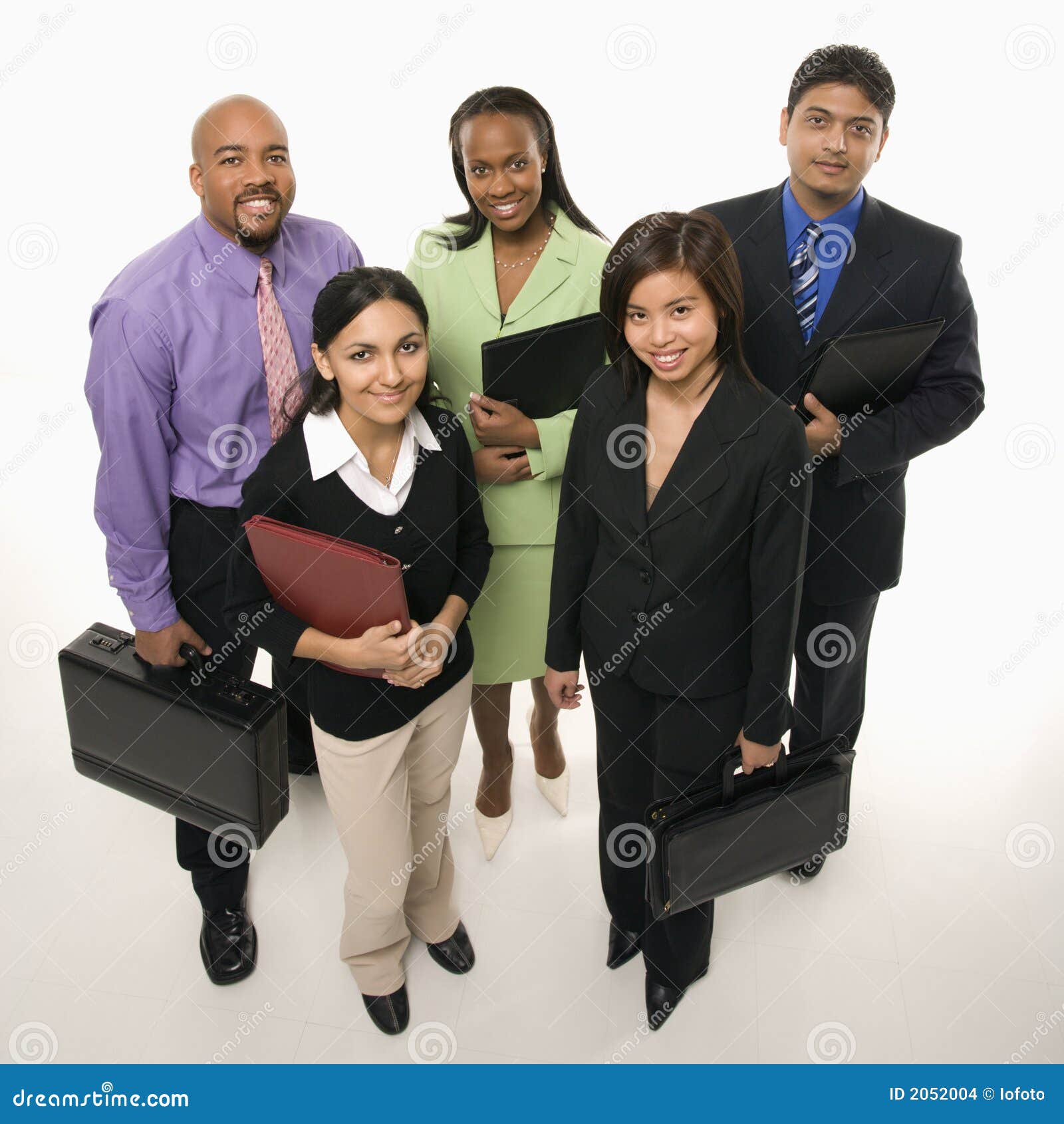 Business People Standing with Briefcases. Stock Photo - Image of ...