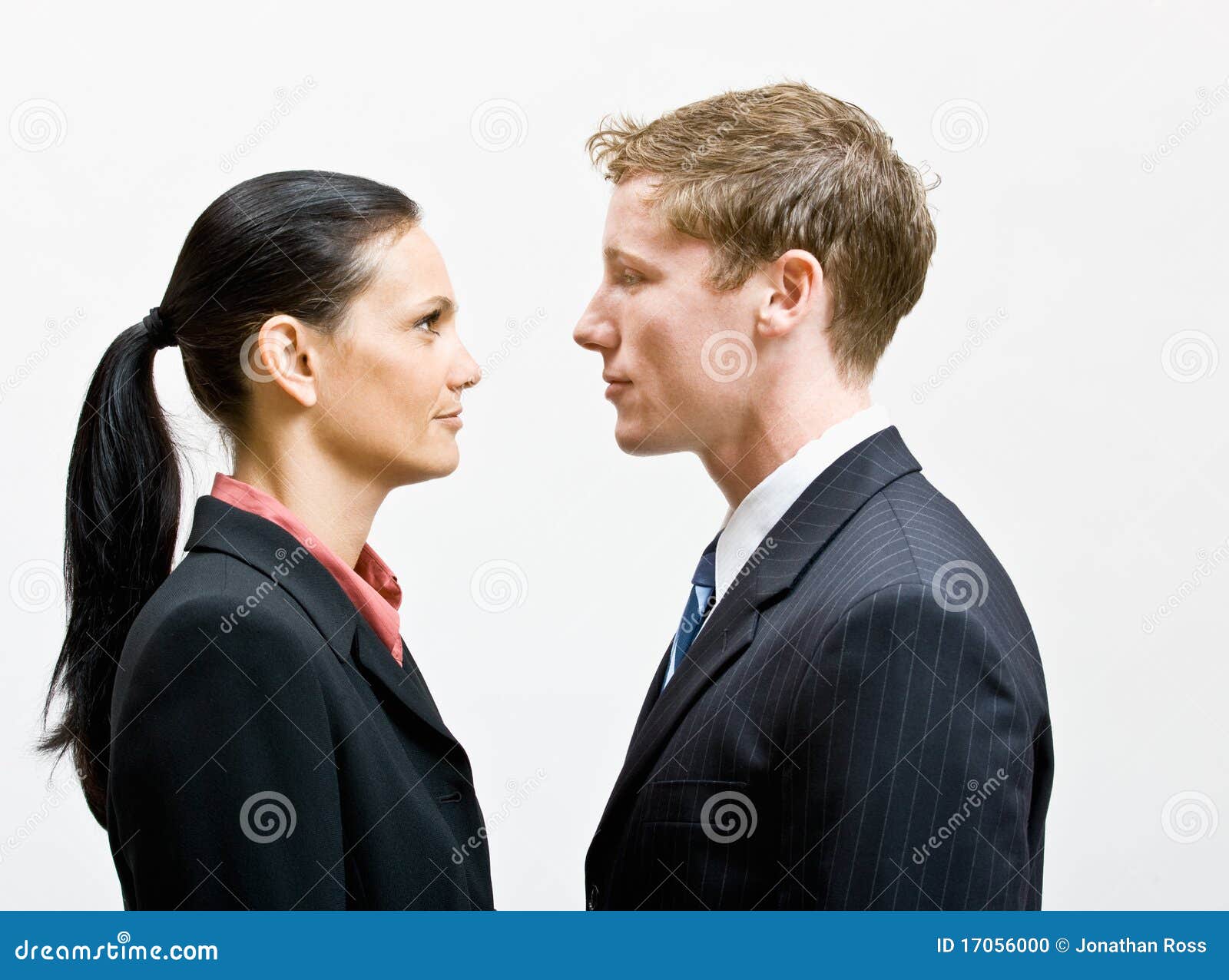 Business People Standing Face To Face Stock Photo - Image of face ...