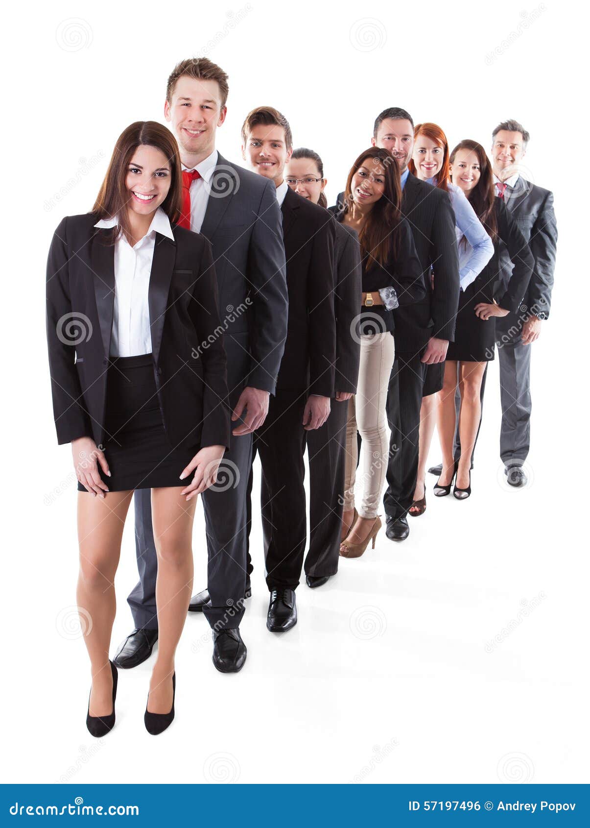 Business People Standing in Row Stock Photo - Image of professionals ...