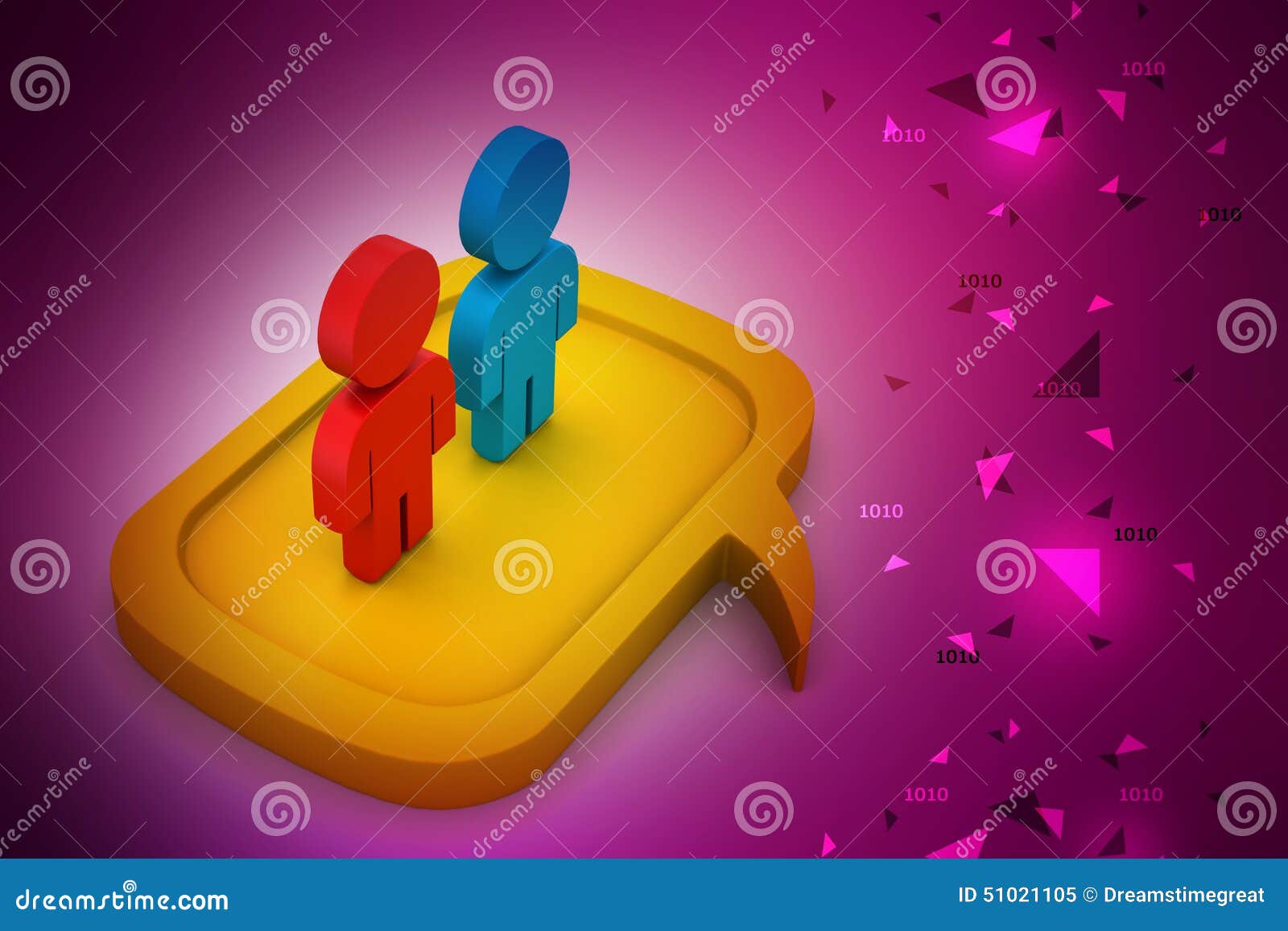 Business People Standing in Speech Bubbles Stock Illustration ...