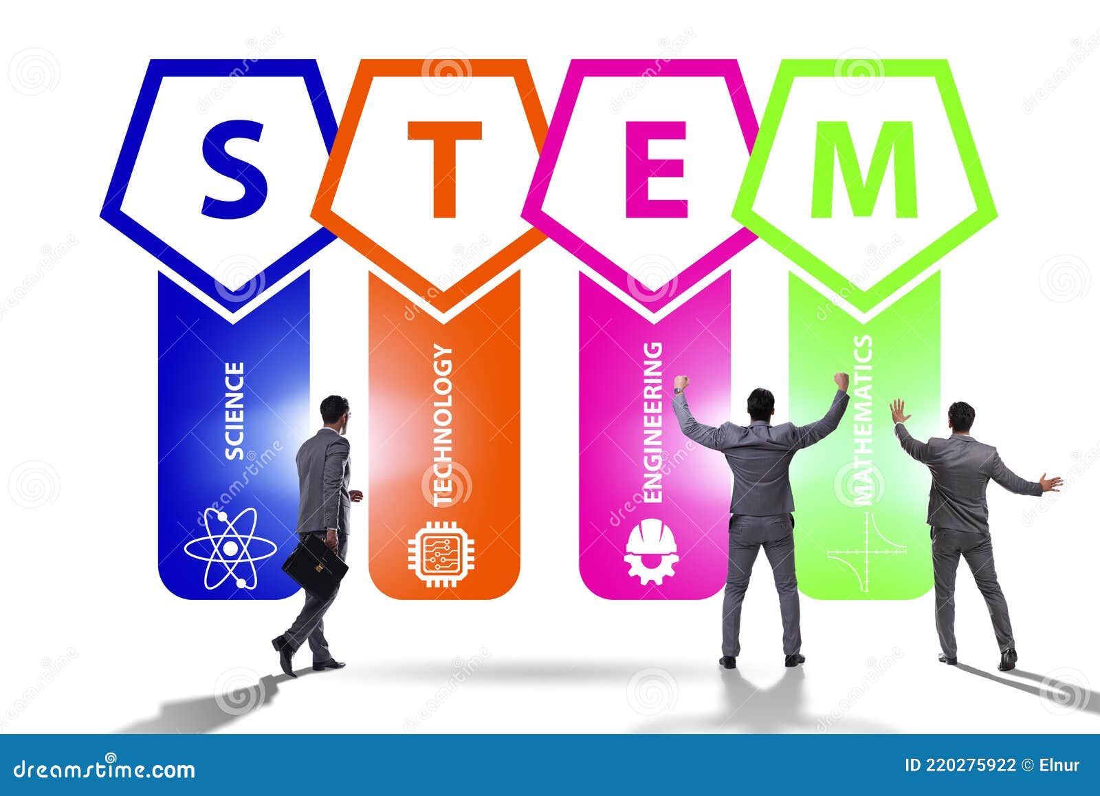 Business People in STEM Education Concept Stock Illustration ...