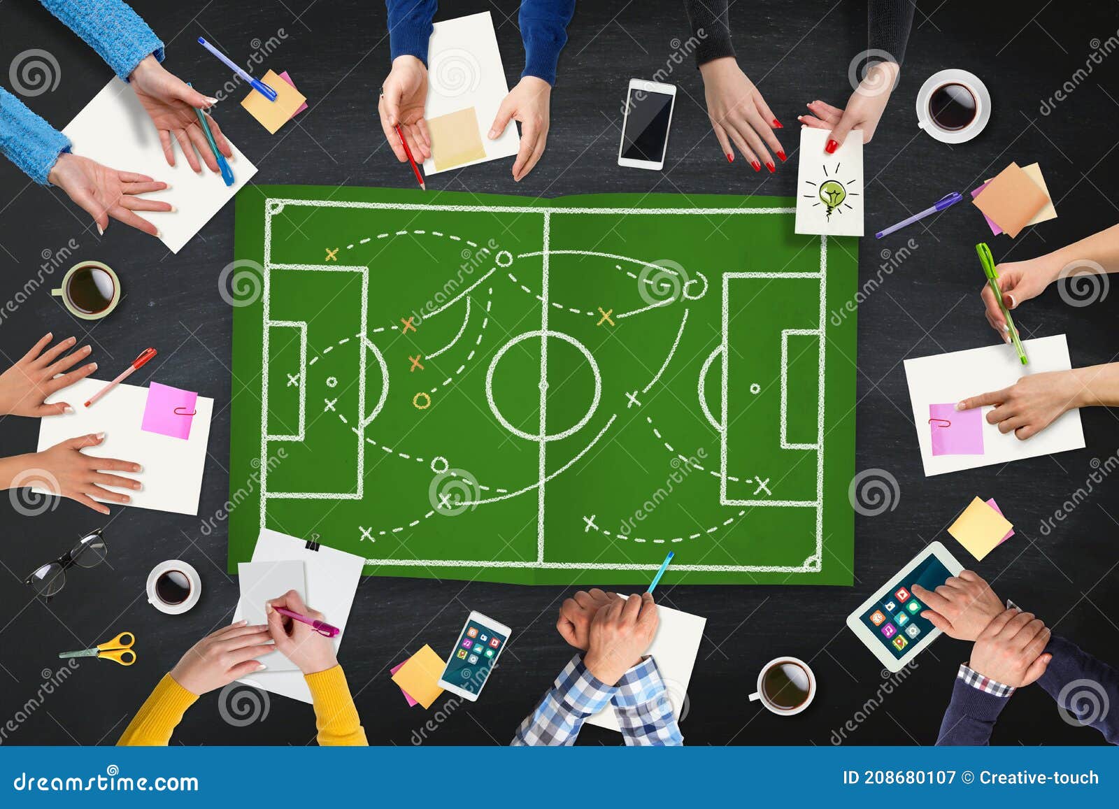 Business People Strategic Plan on Table Stock Image - Image of ...