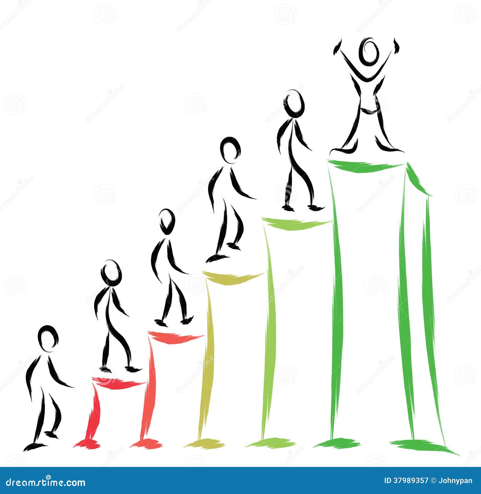 Business people success stock vector. Illustration of increase - 37989357