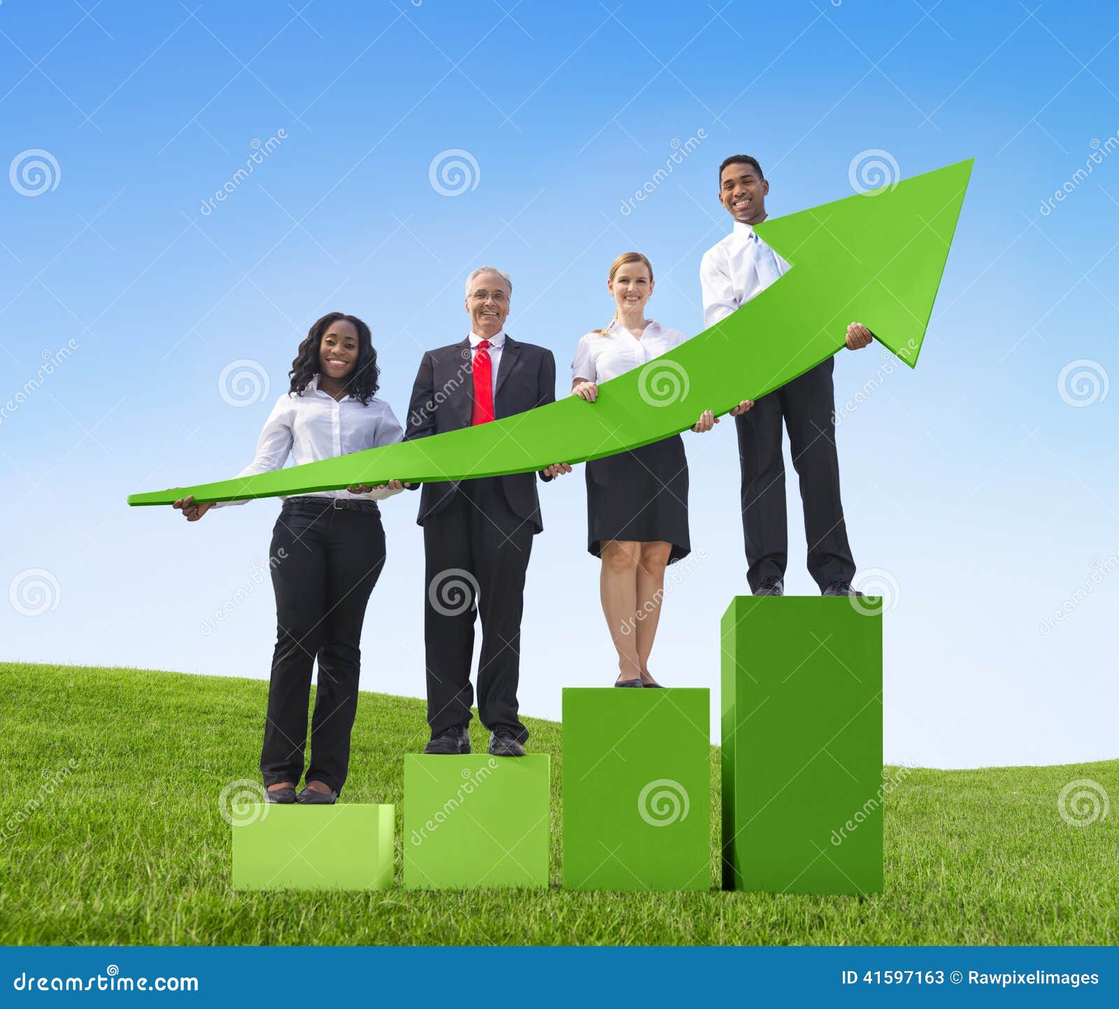 Business People Success Growth Graph Stock Image - Image of growth ...