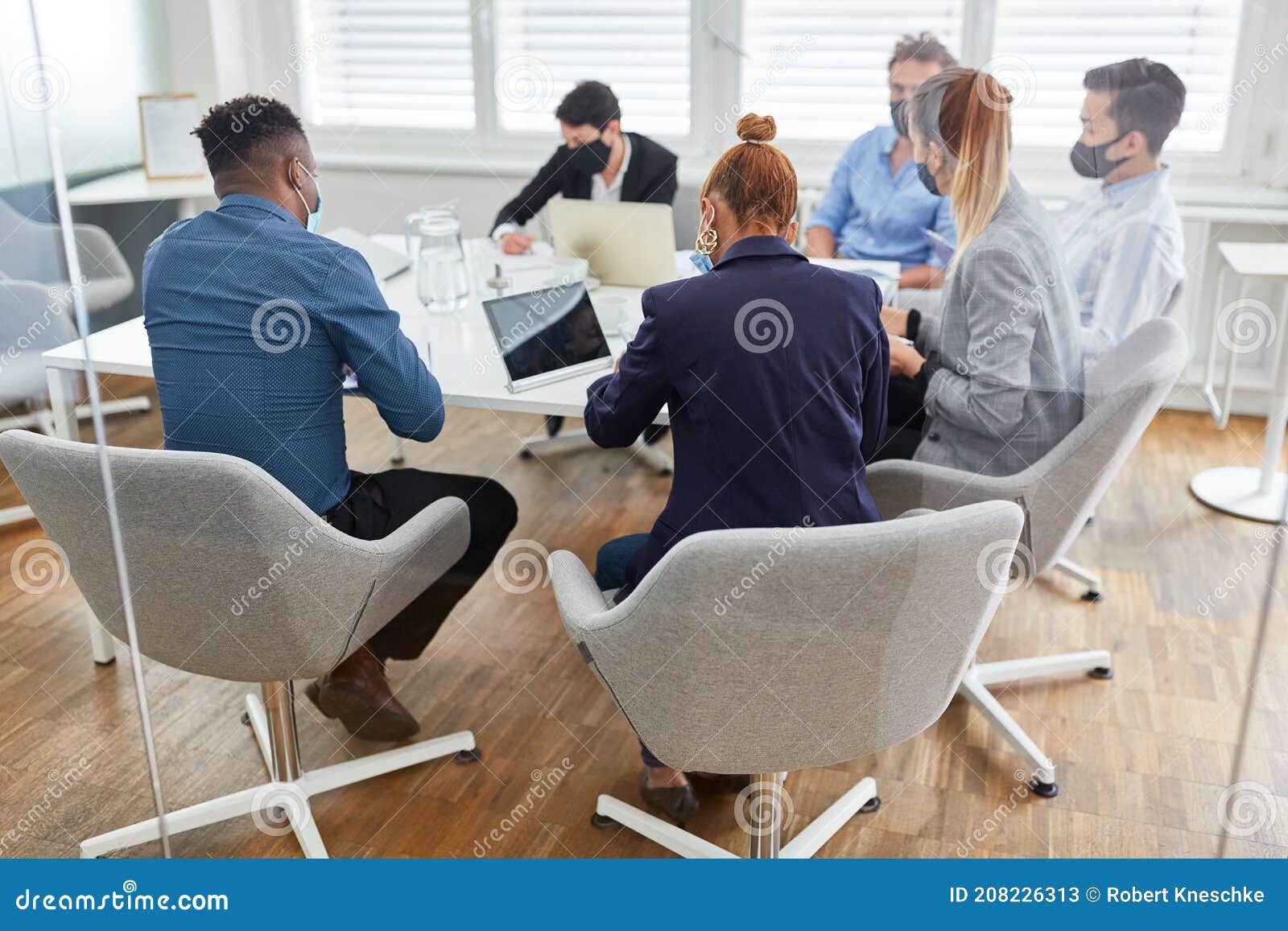 Business People at a Table in the Conference Room Stock Image - Image ...