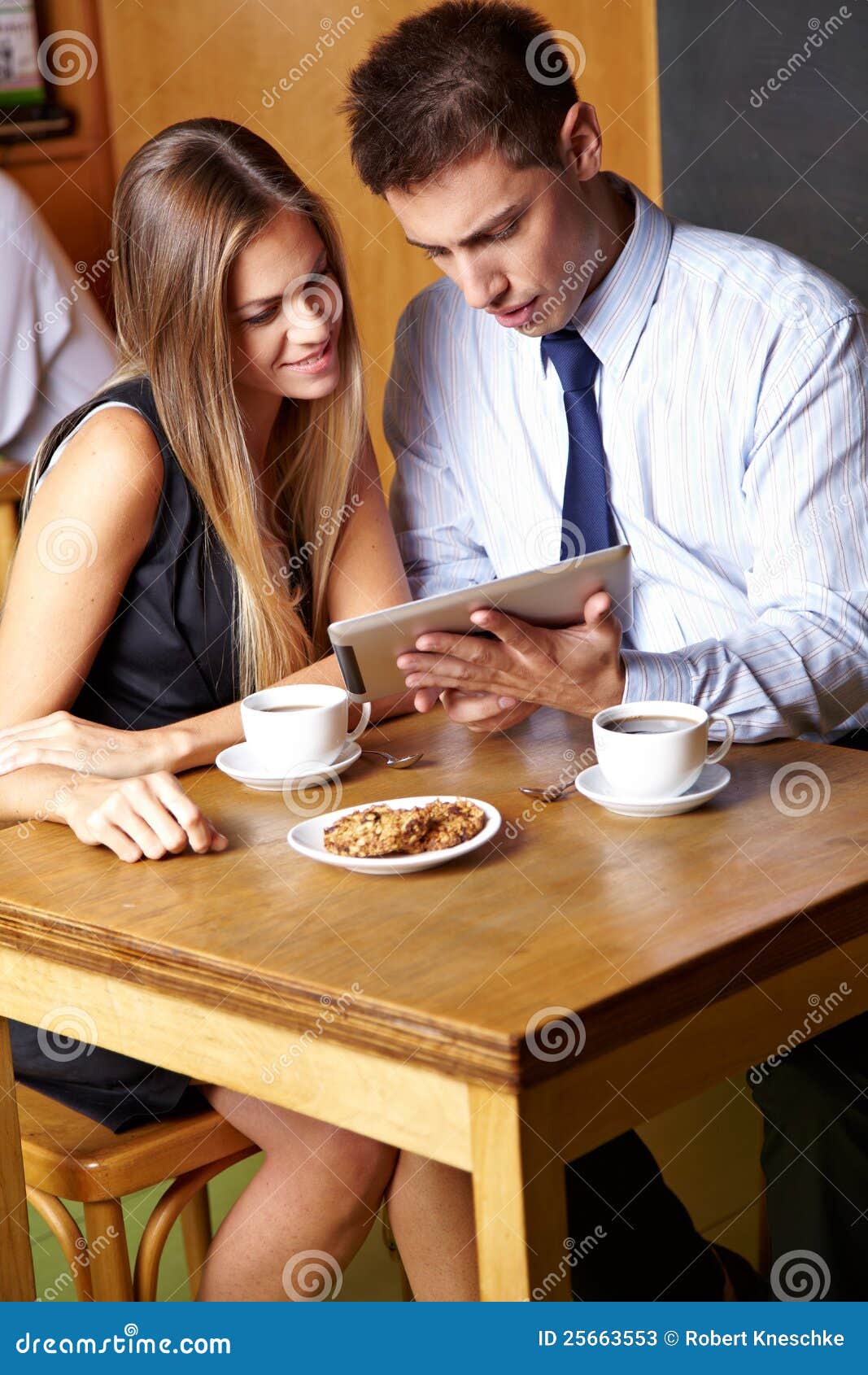 Business People with Tablet Stock Image - Image of colleagues, read ...