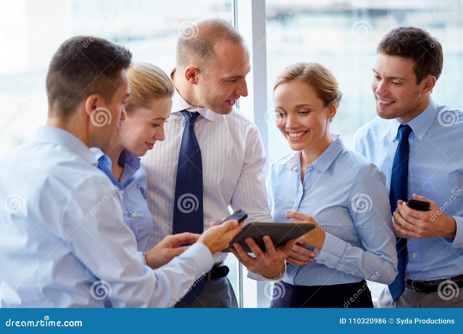 Business People with Tablet Pc Computer at Office Stock Photo - Image ...