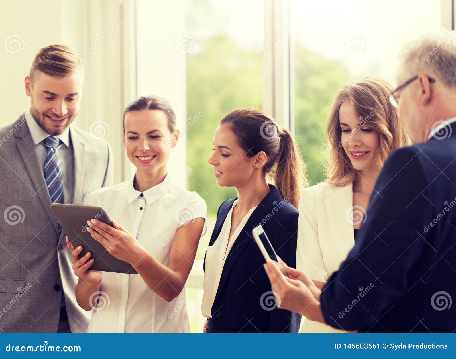 Business People with Tablet Pc Computers at Office Stock Image - Image ...