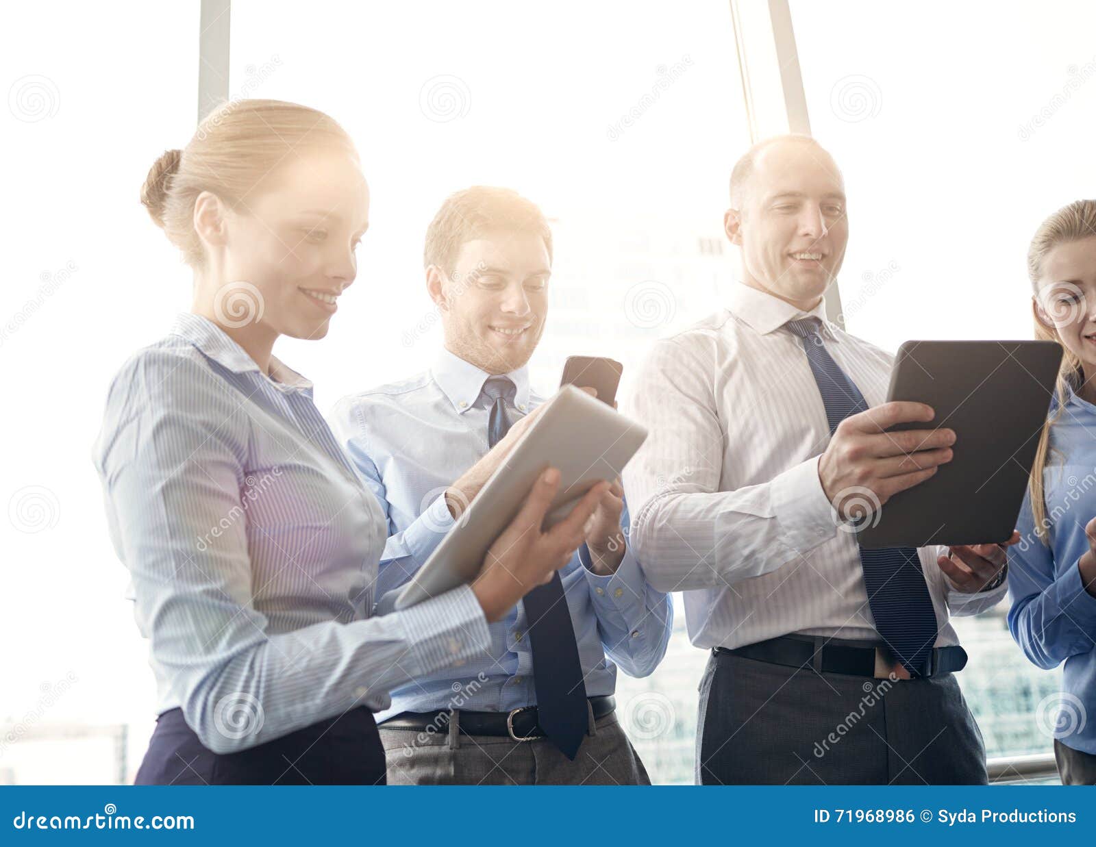 Business People with Tablet Pc and Smartphones Stock Photo - Image of ...