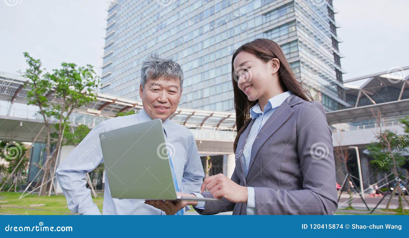 Business People Talk Happily Stock Photo - Image of company, phone ...