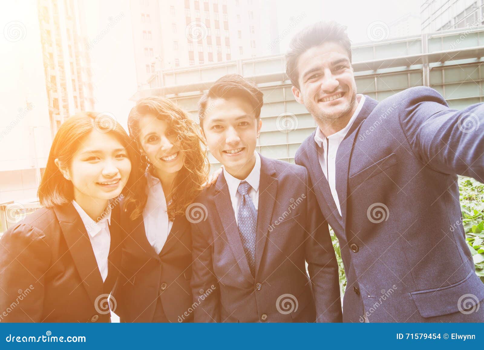 Business people take photo stock photo. Image of downtown - 71579454