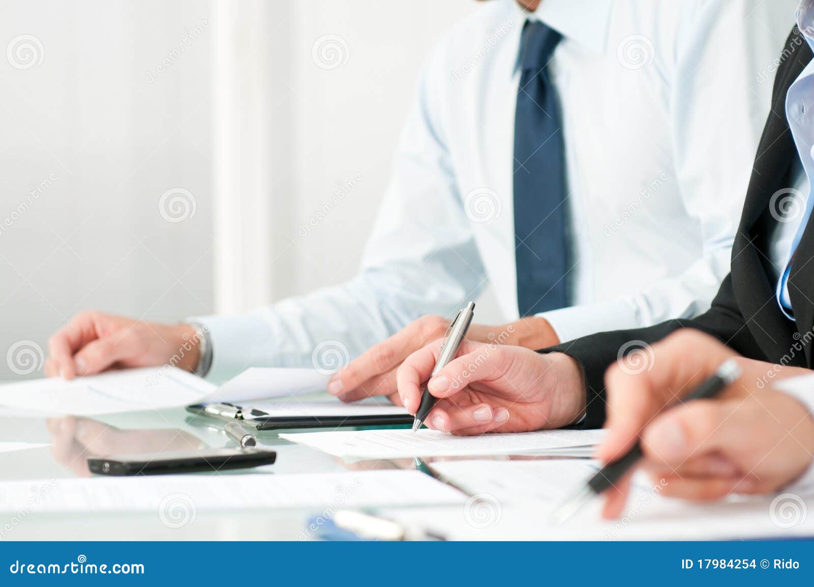 Business People Taking Notes Stock Photo - Image of contract ...
