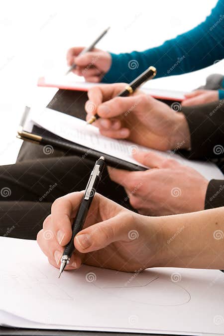 Business People Taking Notes Stock Image - Image of people, lecture ...