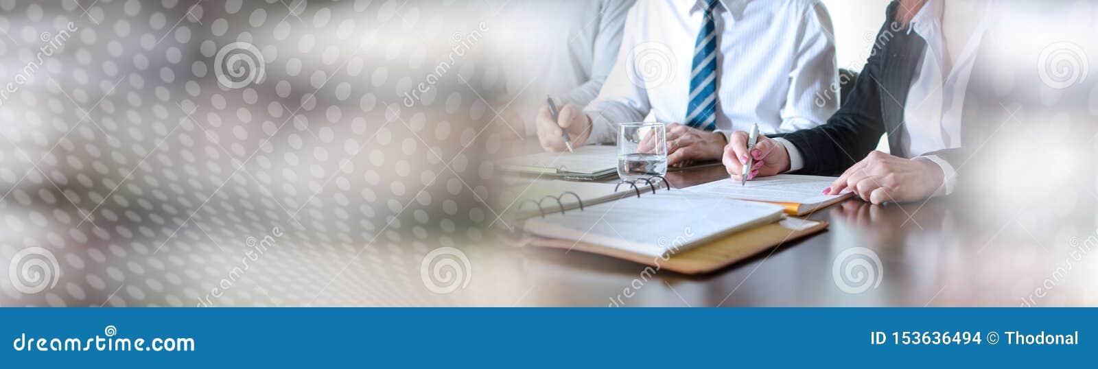 Business People Taking Notes; Panoramic Banner Stock Photo - Image of ...