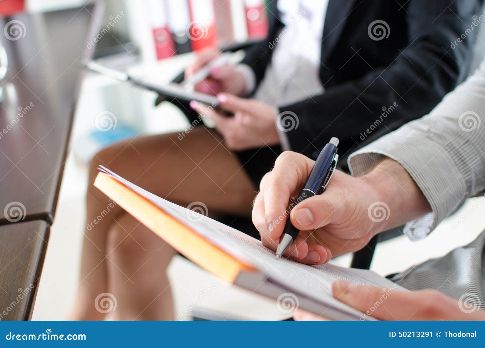 Business People Taking Notes Stock Image - Image of occupation, taking ...