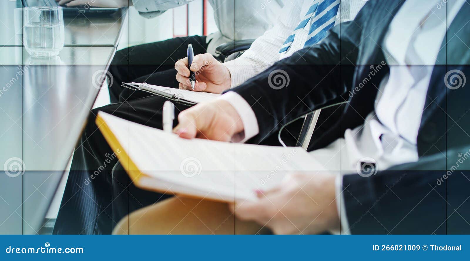 Business People Taking Notes, Geometric Pattern Stock Image - Image of ...