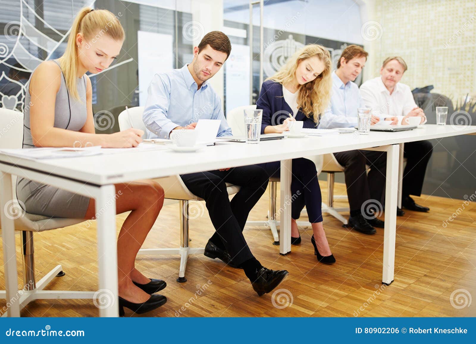 Business People Taking a Test Stock Photo - Image of company, learn ...