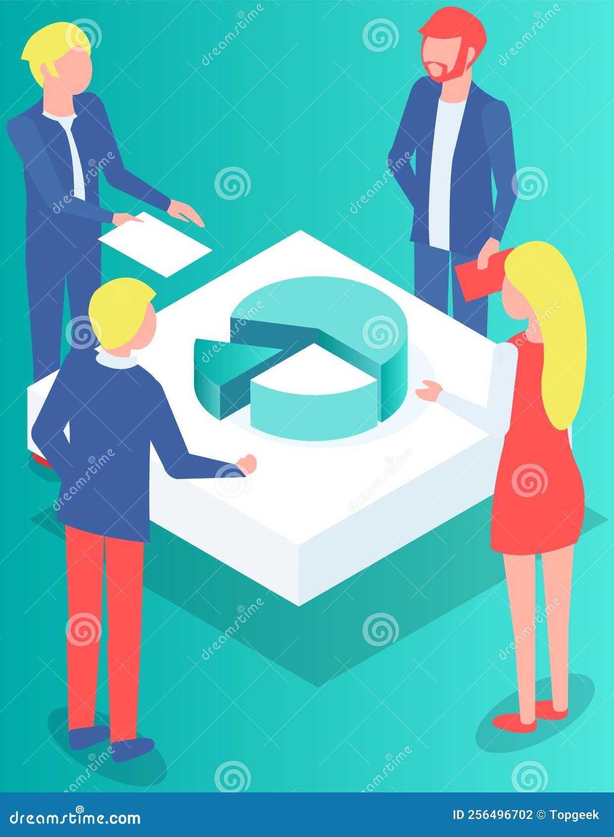 Business People Talking, Discussing Statistical Data. Expert Team for ...