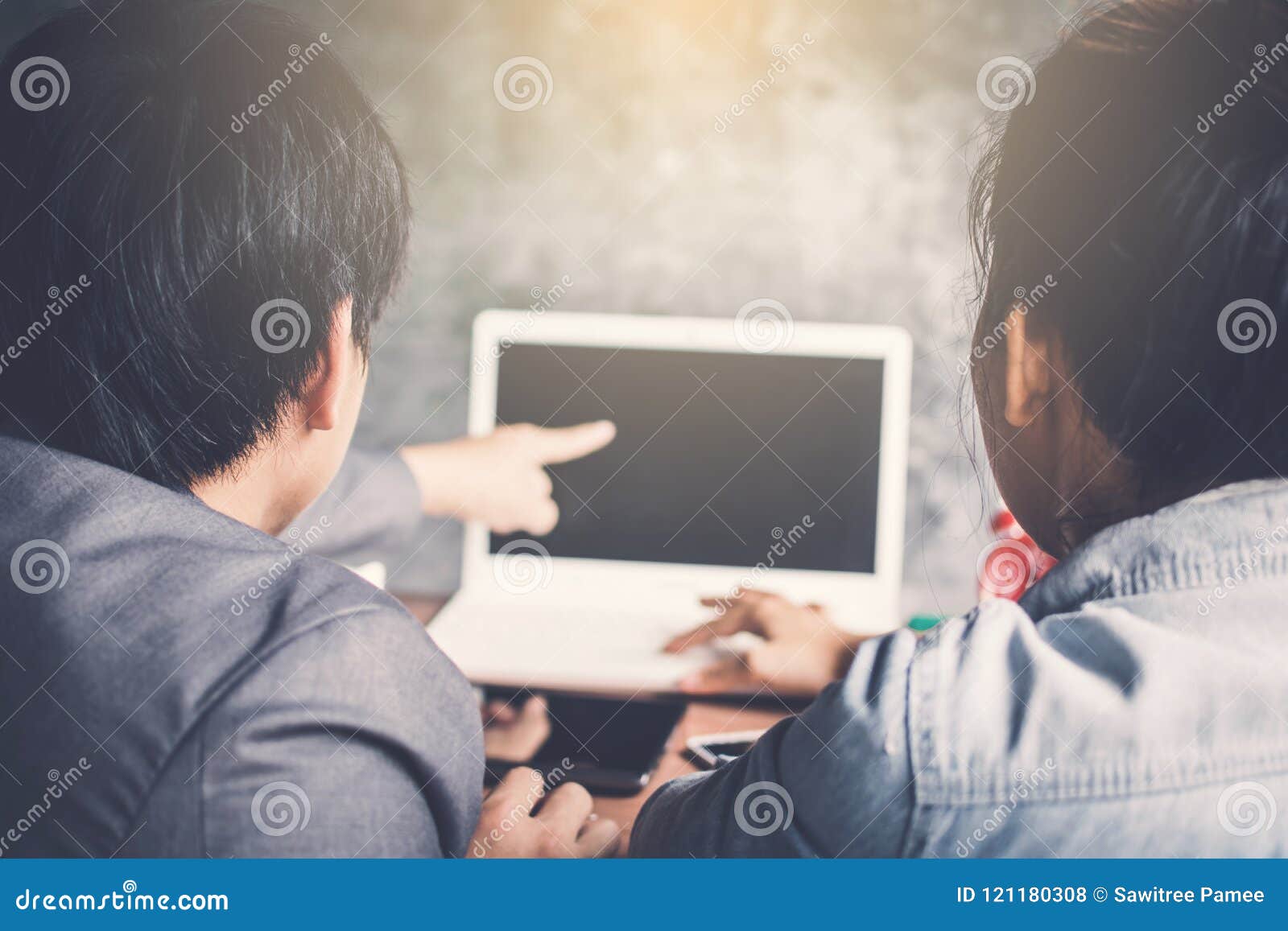 Business People Talking about a Document Stock Photo - Image of office ...