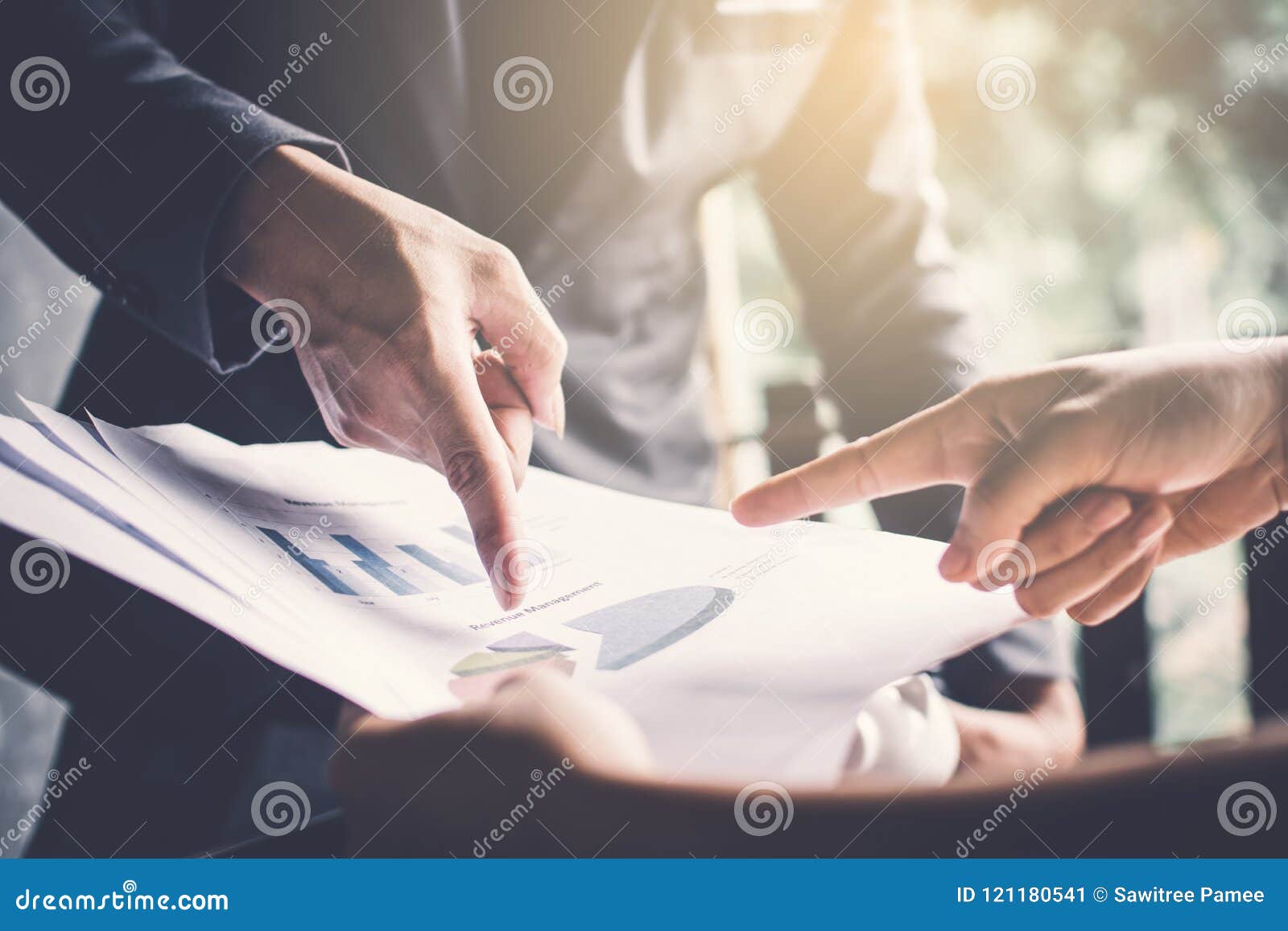 Business People Talking about a Document Stock Image - Image of ...