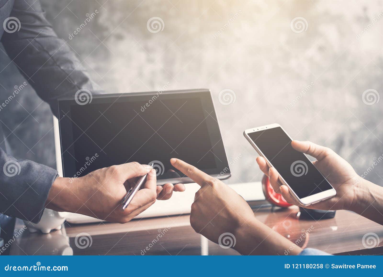 Business People Talking about a Document Stock Photo - Image of office ...