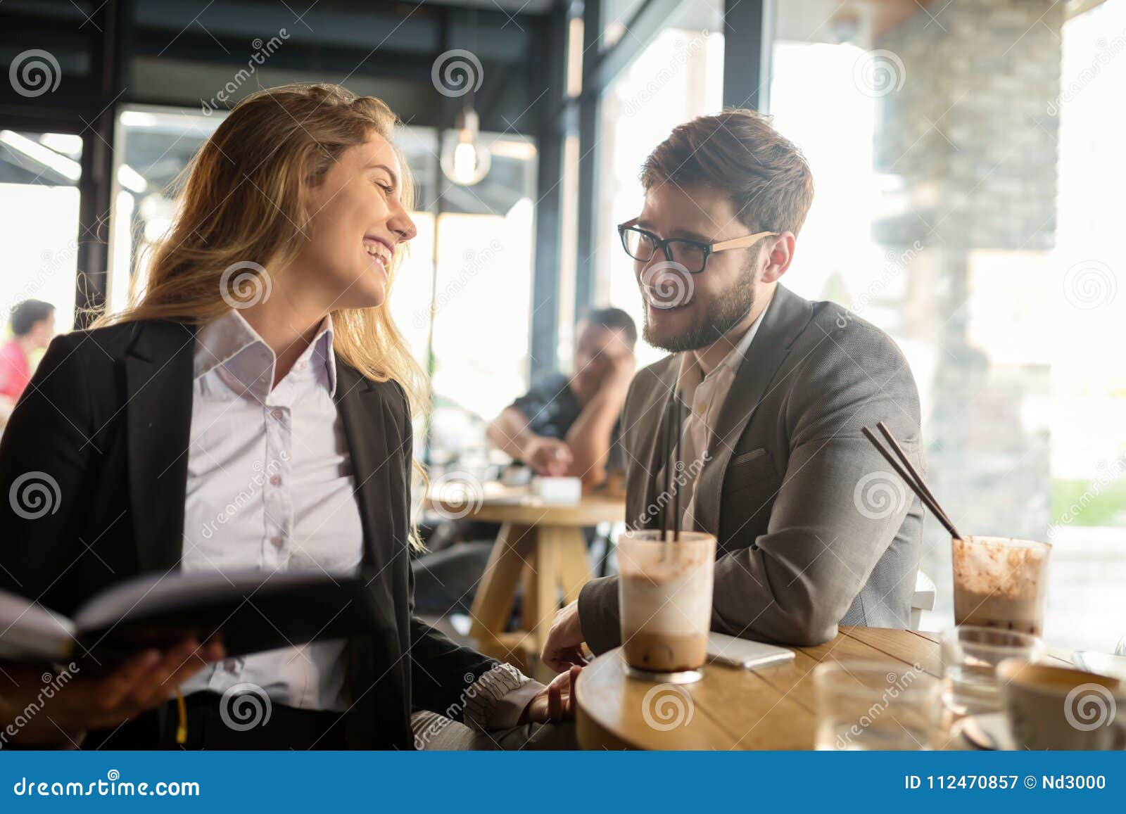 Business People Talking and Laughing Together Stock Image - Image of ...