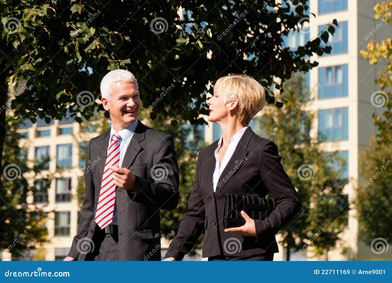 Business People Talking Outdoors Stock Image - Image of break ...