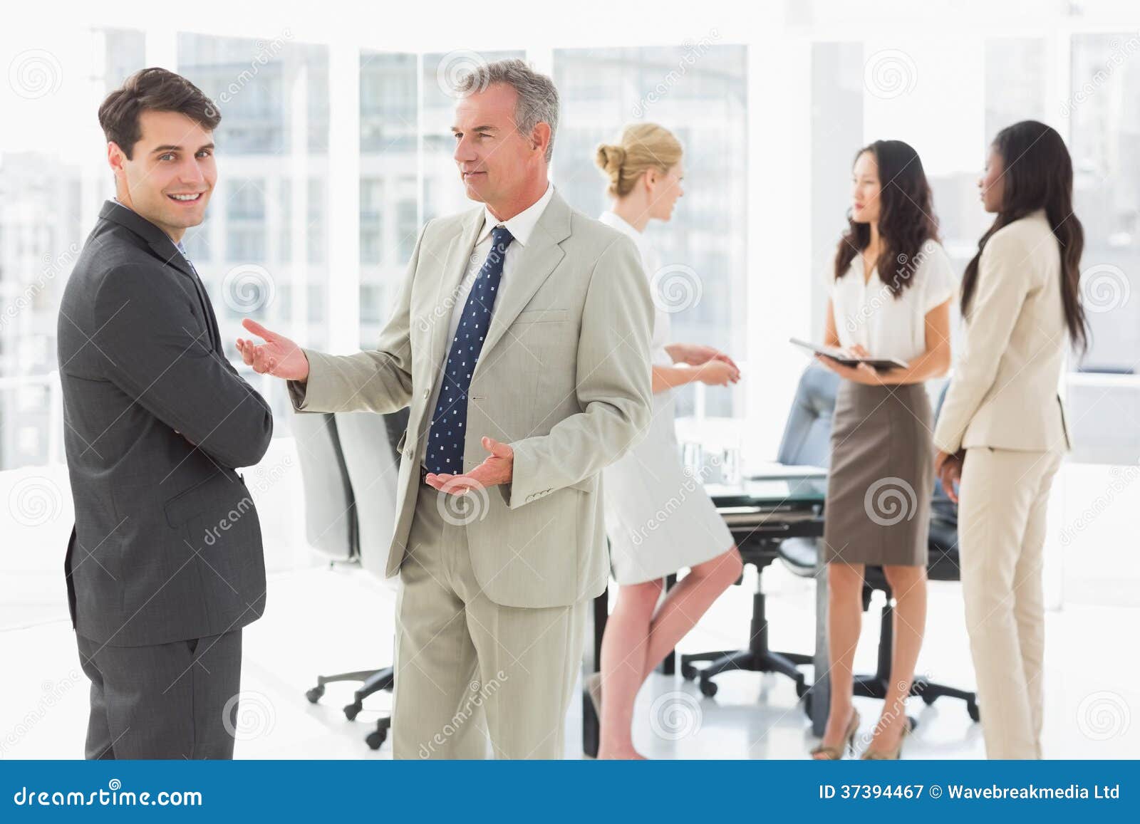 Business People Talking Together in Conference Room Stock Image - Image ...