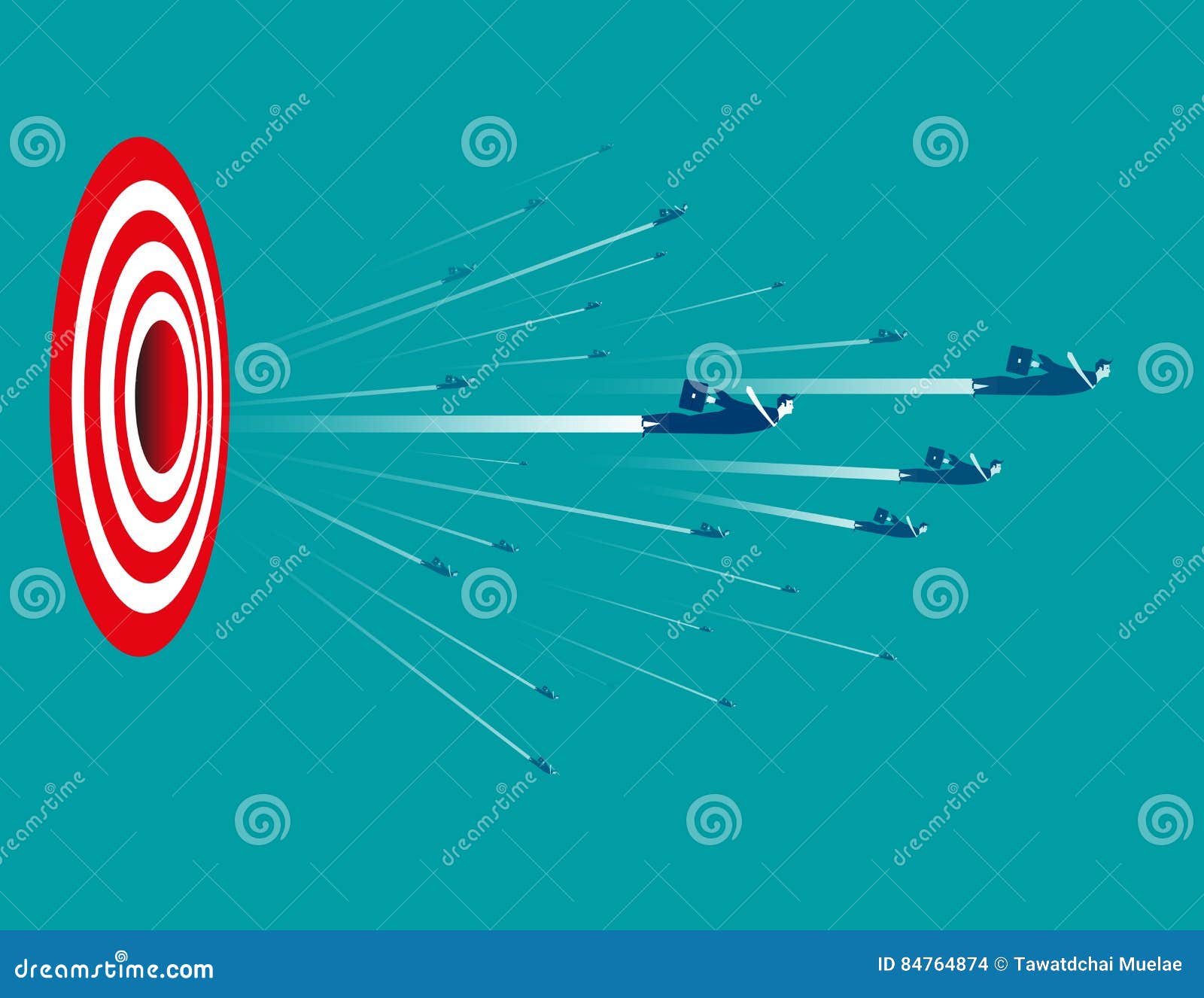 Business People with Target Sign Stock Vector - Illustration of ...