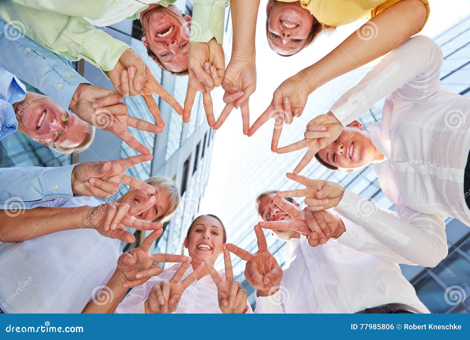 Business People Team Forming Star with Hands Stock Photo - Image of ...