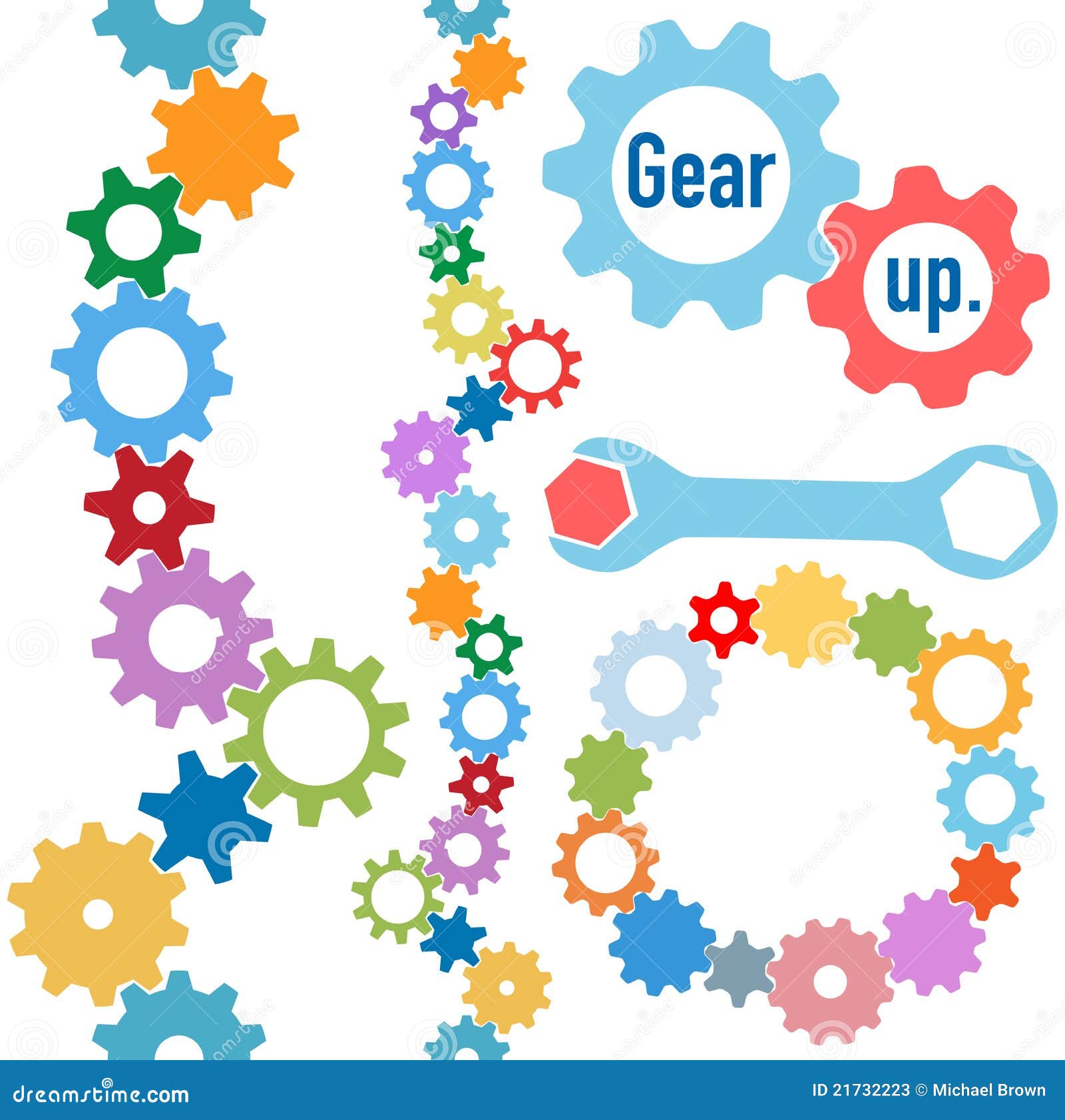 Business People Team in Technology Gears Stock Vector - Illustration of ...