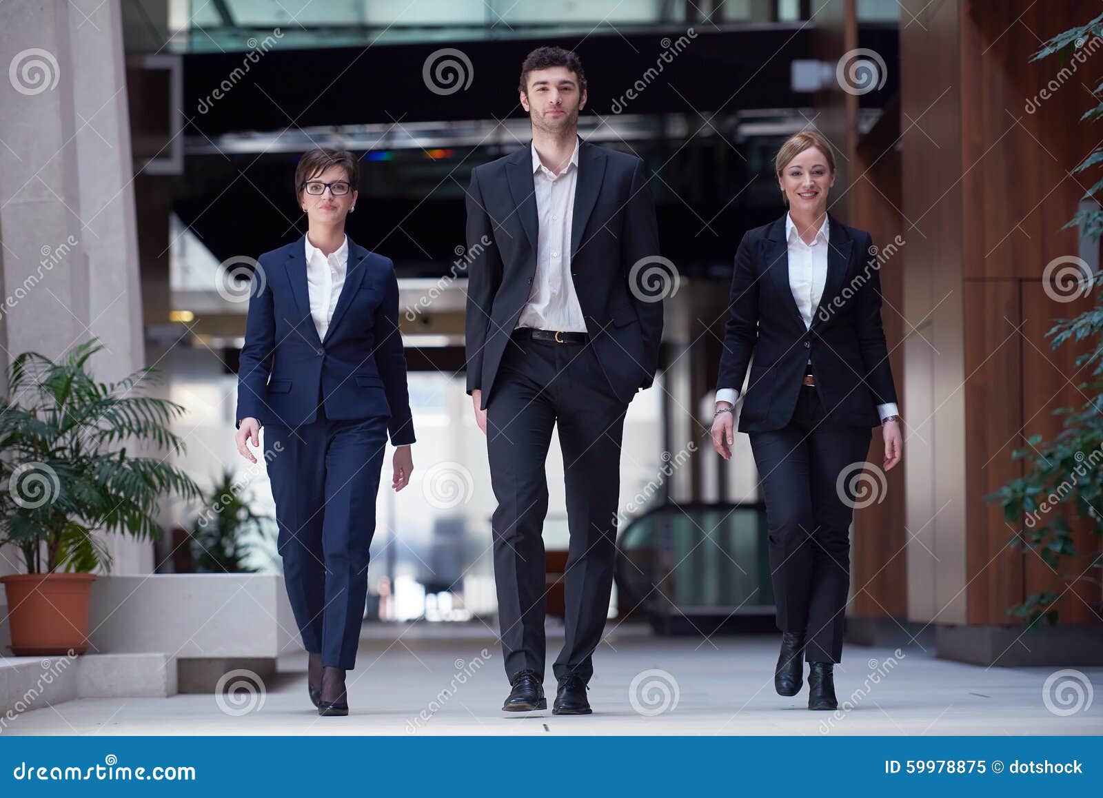 Business People Team Walking Stock Image - Image of corporate, hall ...