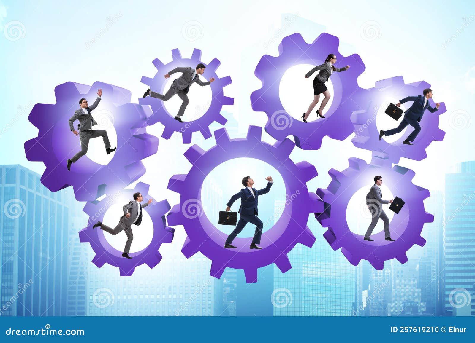 Business People in Teamwork Concept Stock Photo - Image of cogs ...