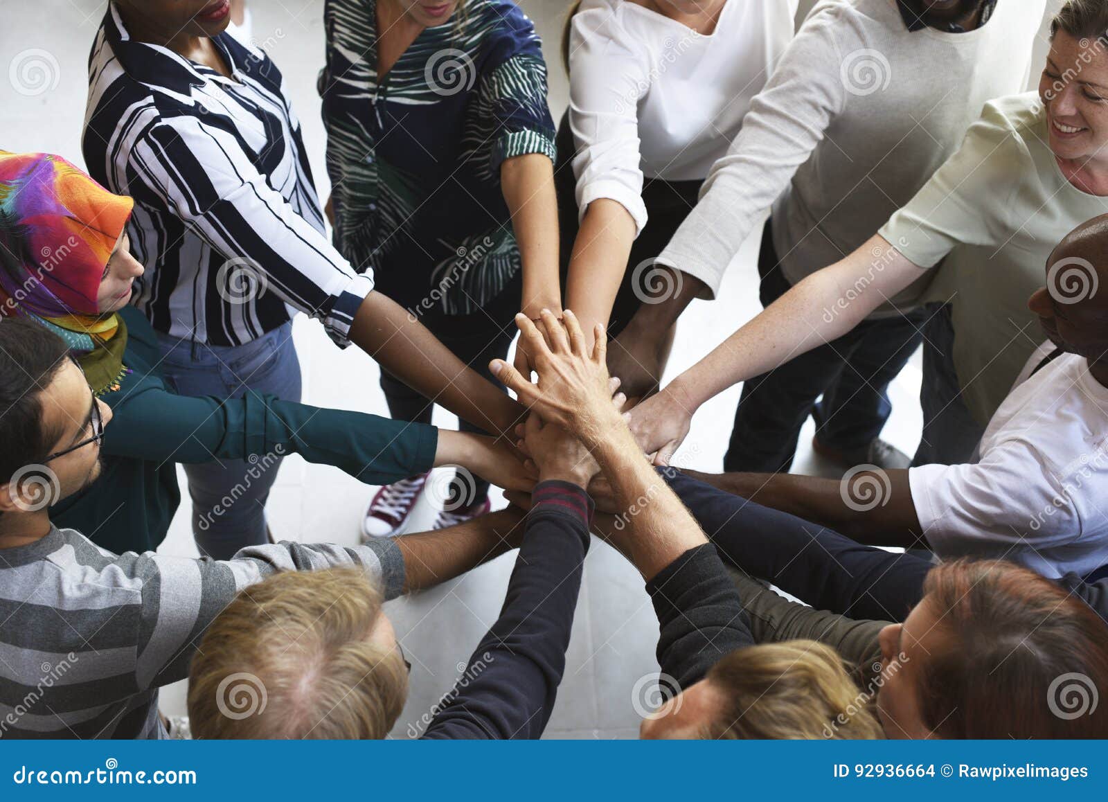 Business People Teamwork Cooperation Hands Together Stock Photo - Image ...