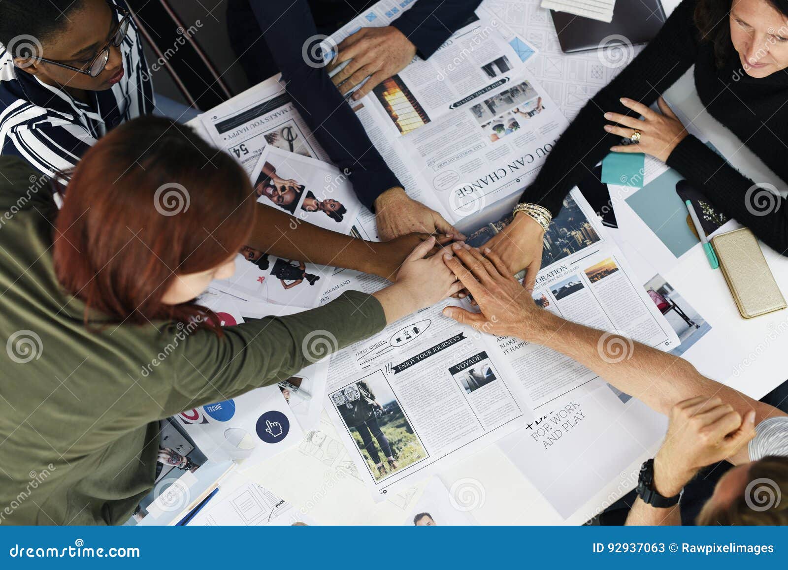 Business People Teamwork Cooperation Hands Together Stock Image - Image ...