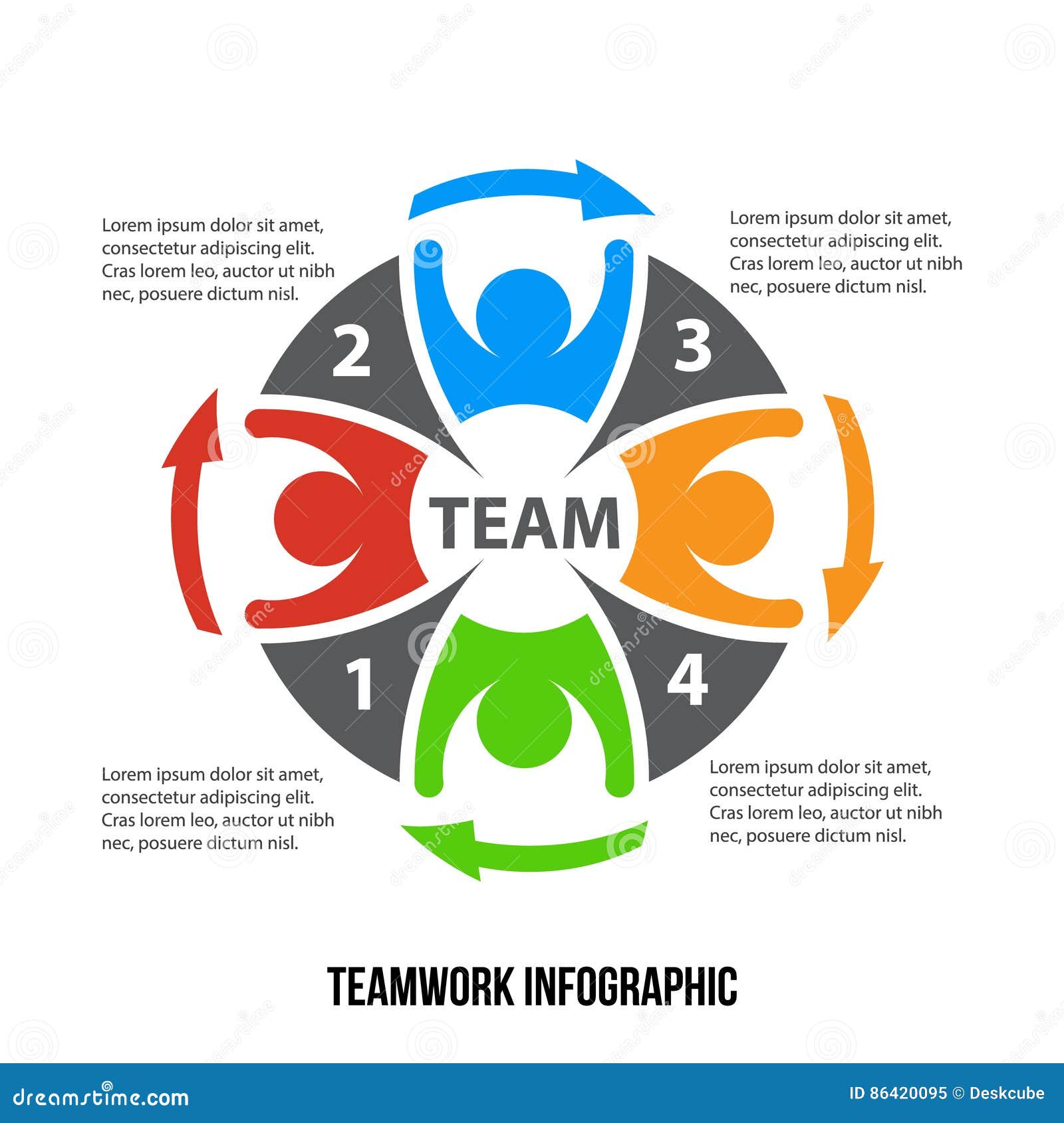 Business People Teamwork Infographic Stock Illustration - Illustration ...
