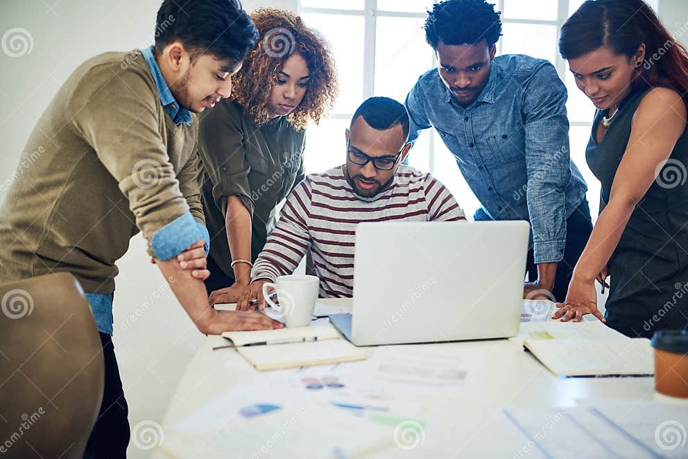 Business People, Teamwork and Planning on Laptop for Problem Solving ...