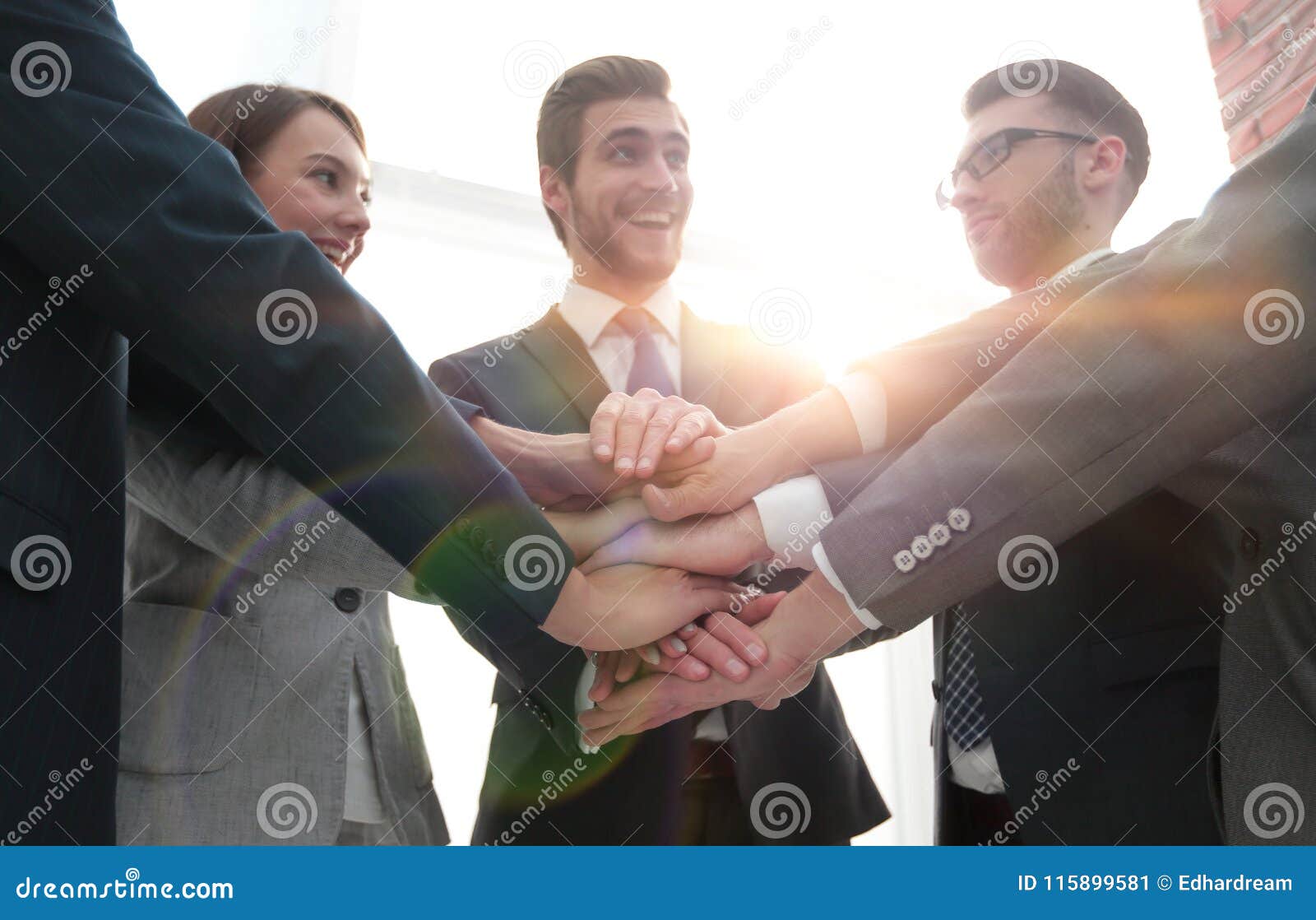 Group of Friends with Hands in Stack, Teamwork Stock Image - Image of ...