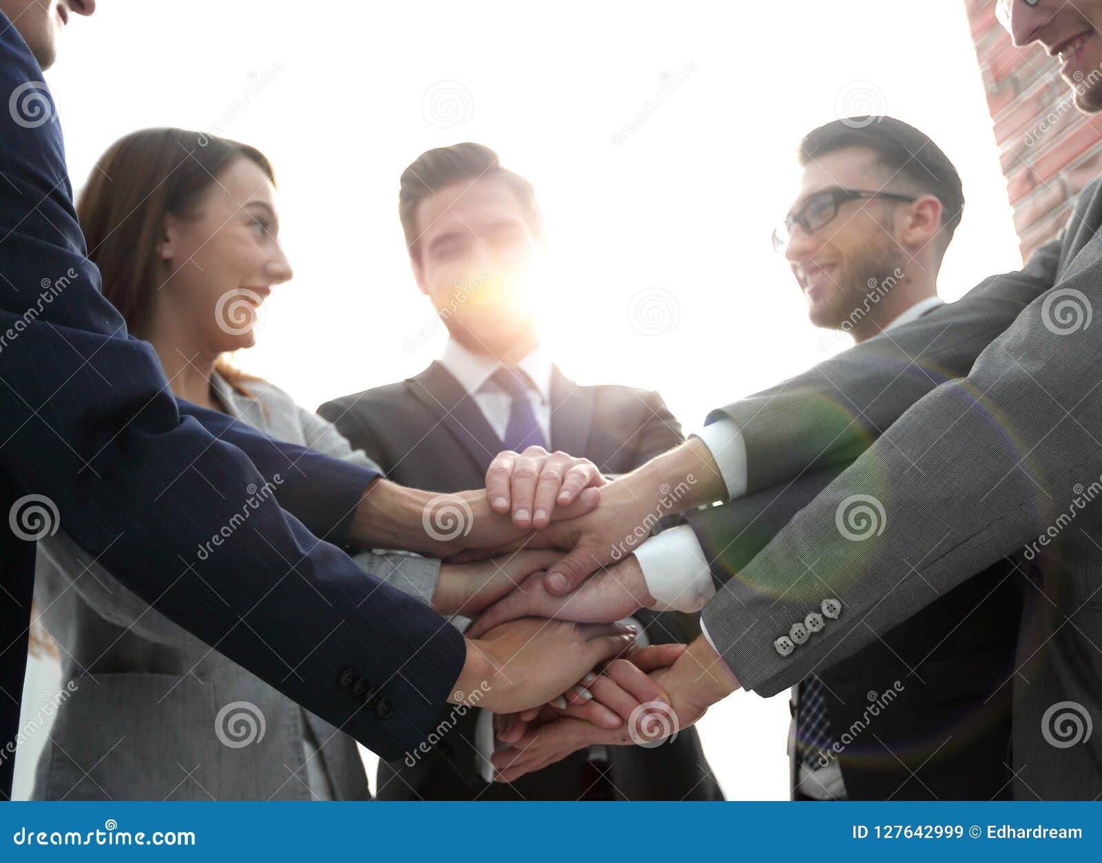Group of Friends with Hands in Stack, Teamwork Stock Image - Image of ...