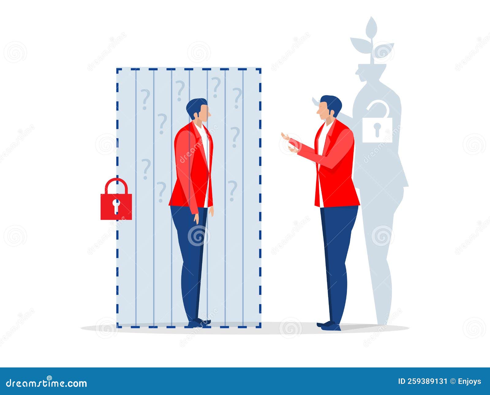 Business People Think Growth Mindset Different Fixed Mindset Concept ...