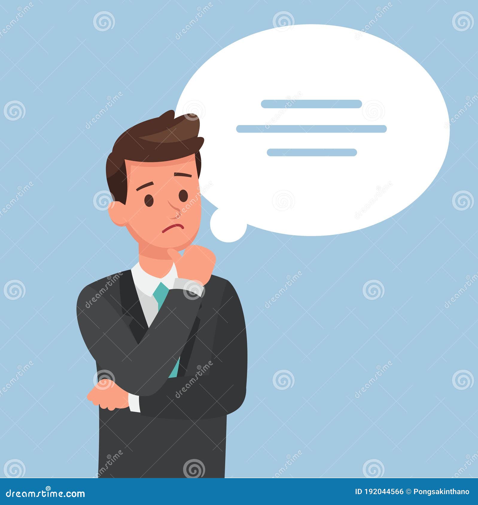 Business People Thinking Character Vector Design Stock Vector ...
