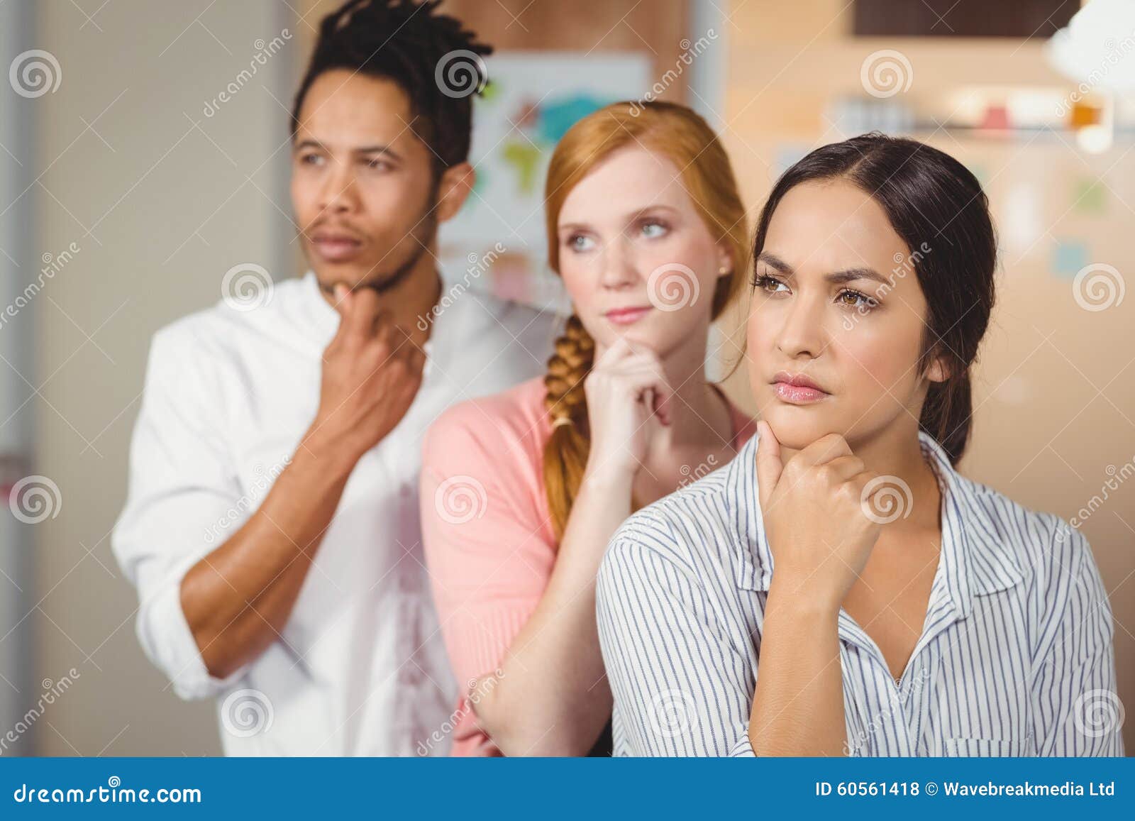 Business People Thinking at Office Stock Photo - Image of occupation ...