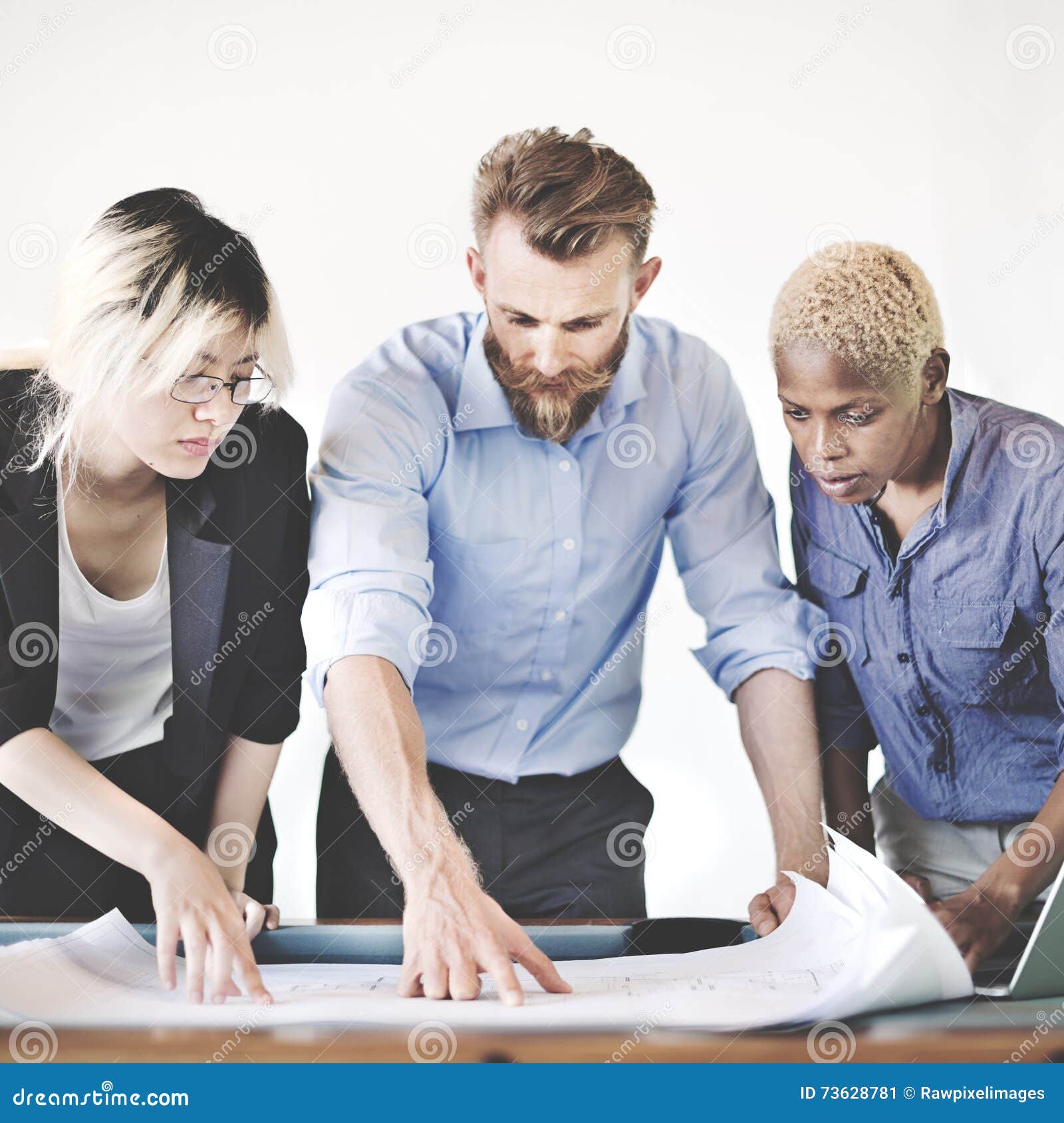 Business People Thinking Planning Strategy Working Plan Concept Stock ...