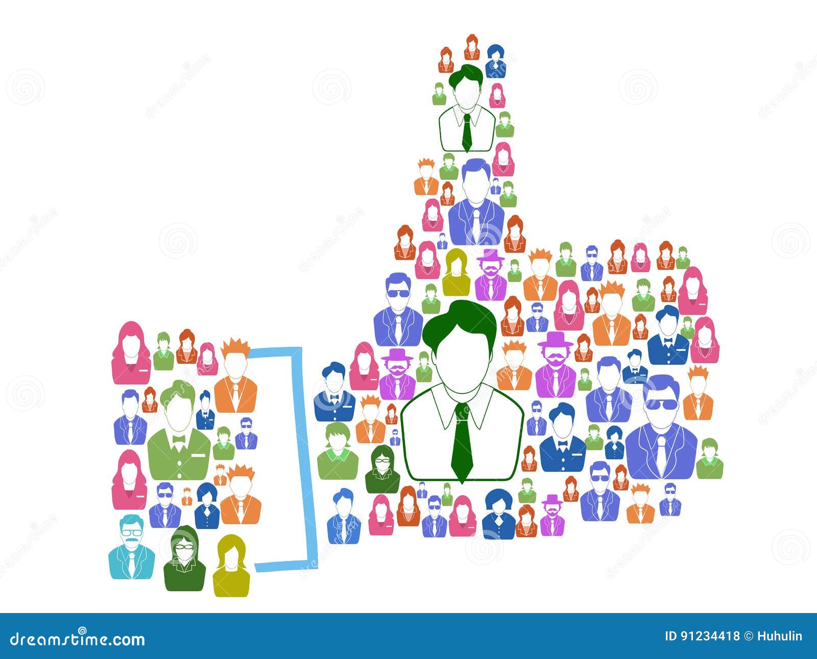 Business people thumps up stock vector. Illustration of flat - 91234418