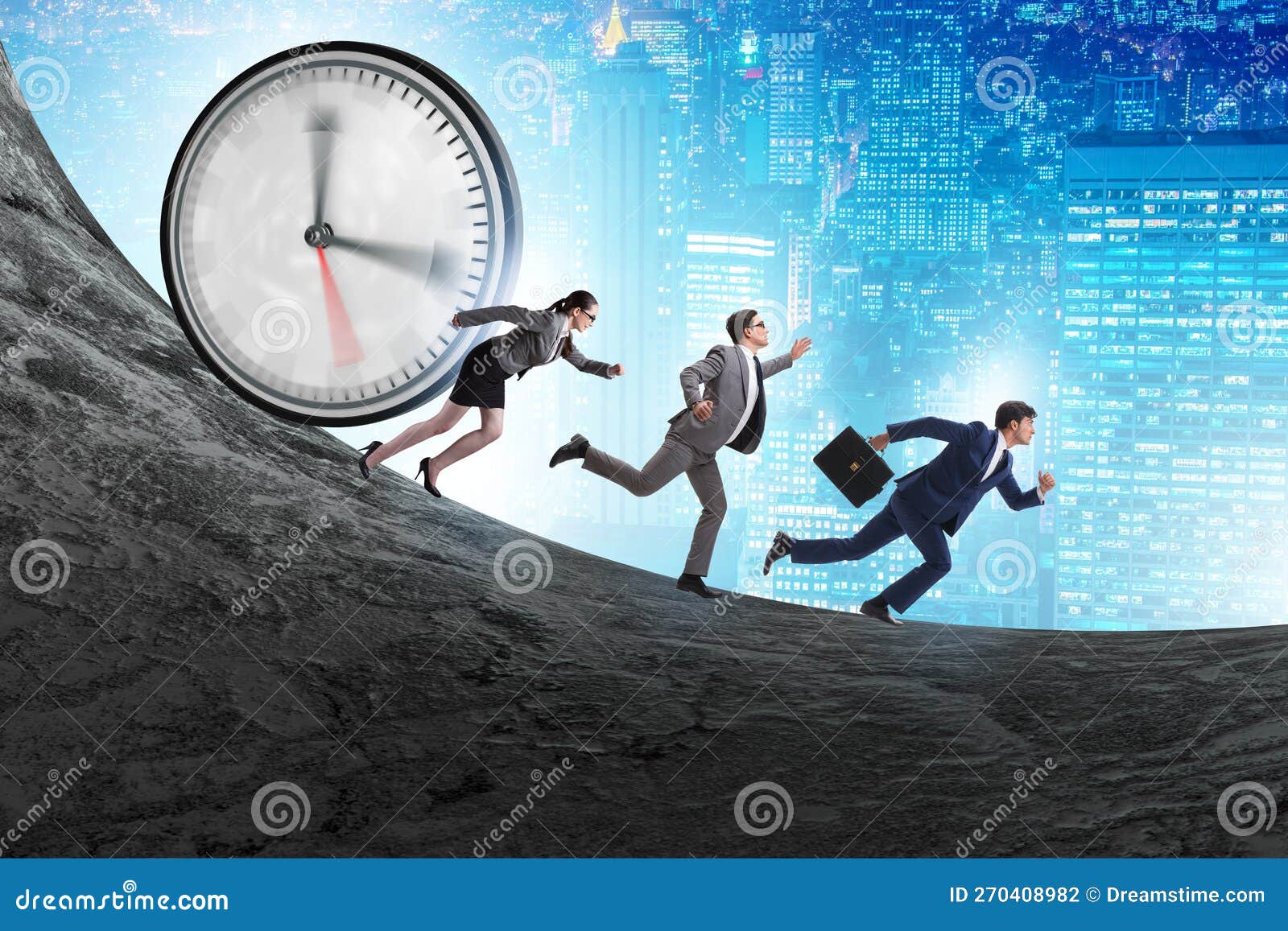 Business People in the Time Management Concept Stock Photo - Image of ...